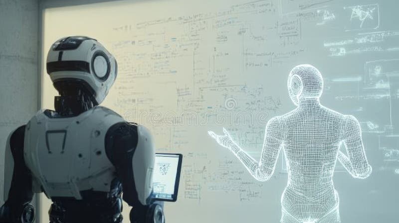 Ai Robot Scientist Interacting Futuristic Tech Lab Stock Photos - Free & Royalty-Free Stock ...