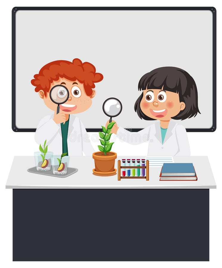 Scientist Kids Doing Science Experiment Stock Vector - Illustration of ...