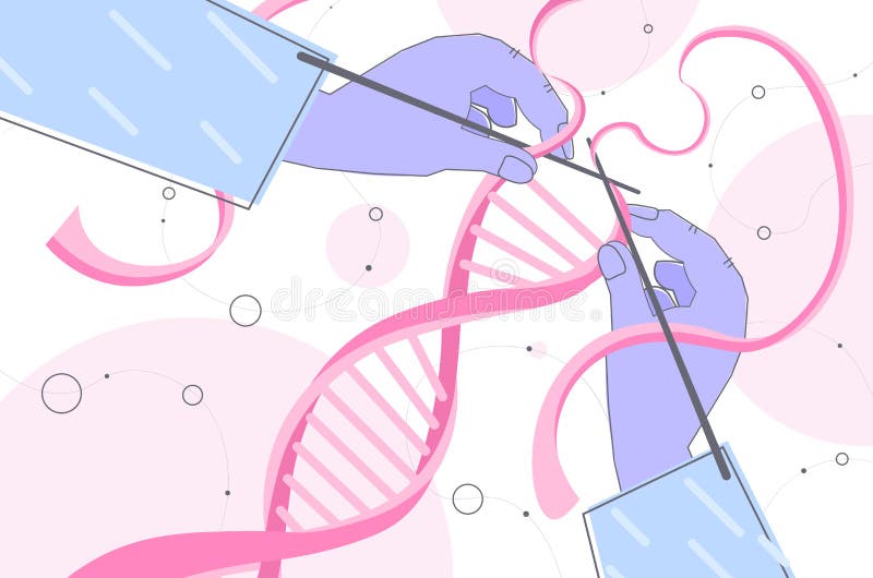 Scientist Knitting DNA Researcher Making Experiment in Lab DNA Testing ...