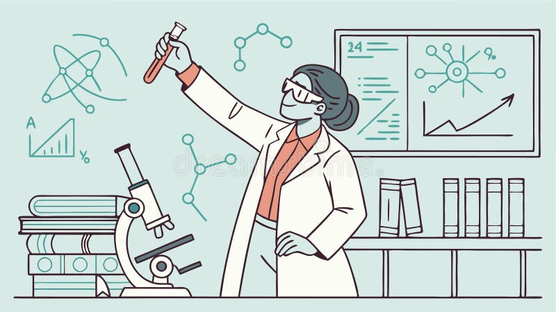 Scientist in Lab Coat Science Research and Laboratory Experiment and ...