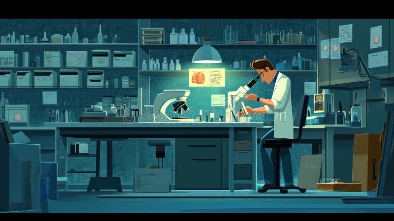 Scientist Conducting Research in a Modern Laboratory with Advanced ...