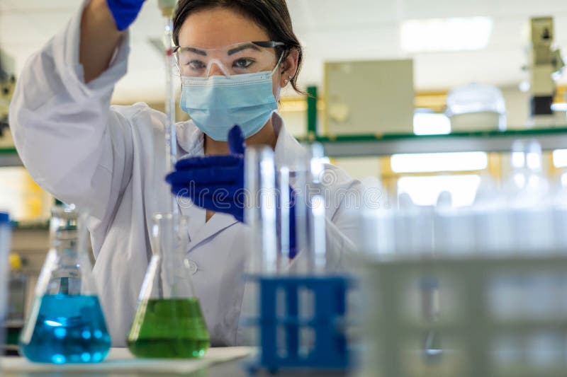 A Scientist in the Lab Doing an Experiment Stock Photo - Image of ...