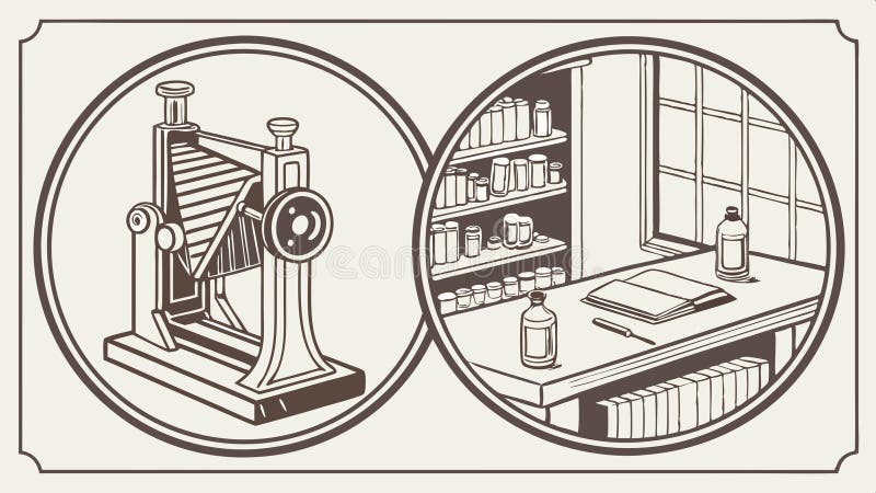 Scientist in Lab with Equipment, Science and Research Scene Vector ...