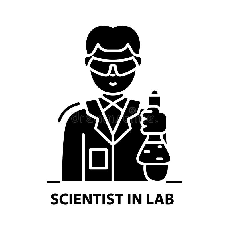Scientist Woman Icon, Black Vector Sign with Editable Strokes, Concept ...
