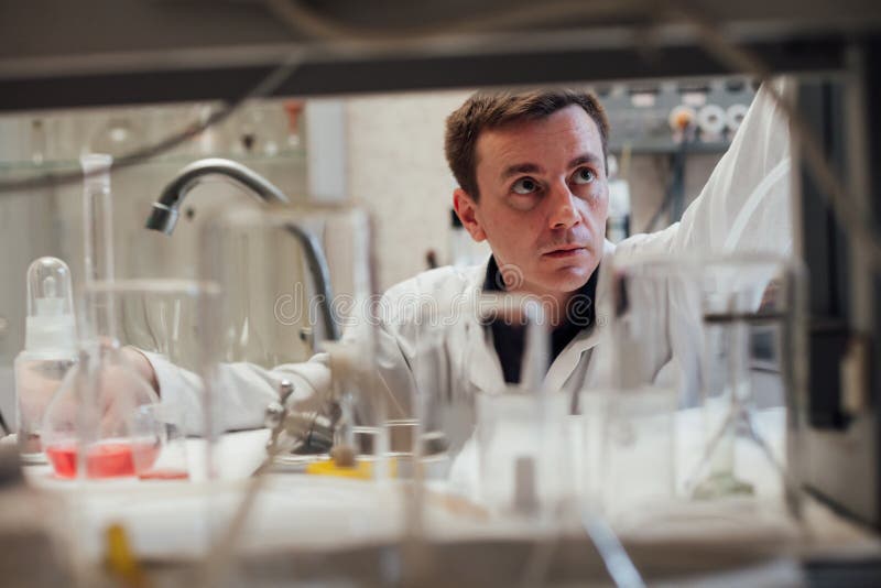 Scientist in a Laboratory Analyzes Lab. Analysis, Dna, Bio ...