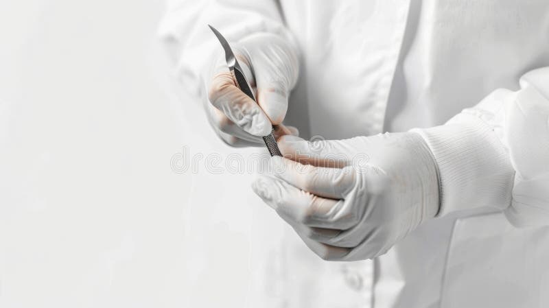 Scientist in Laboratory Handling Delicate Tools with Precision. Hands ...
