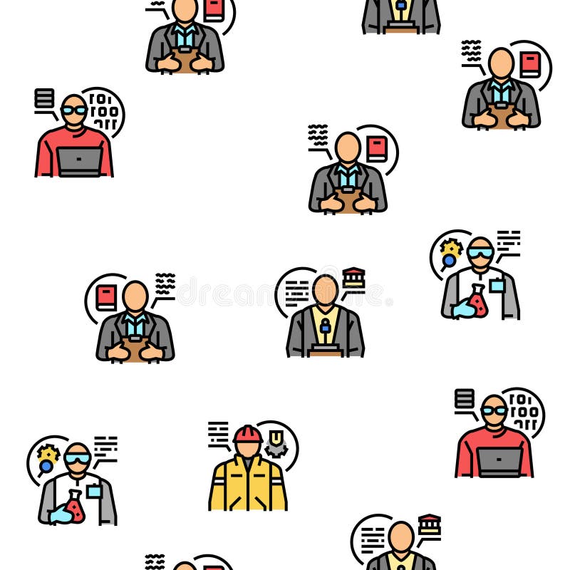 Scientist Laboratory Lab Science Vector Seamless Pattern Stock Vector ...