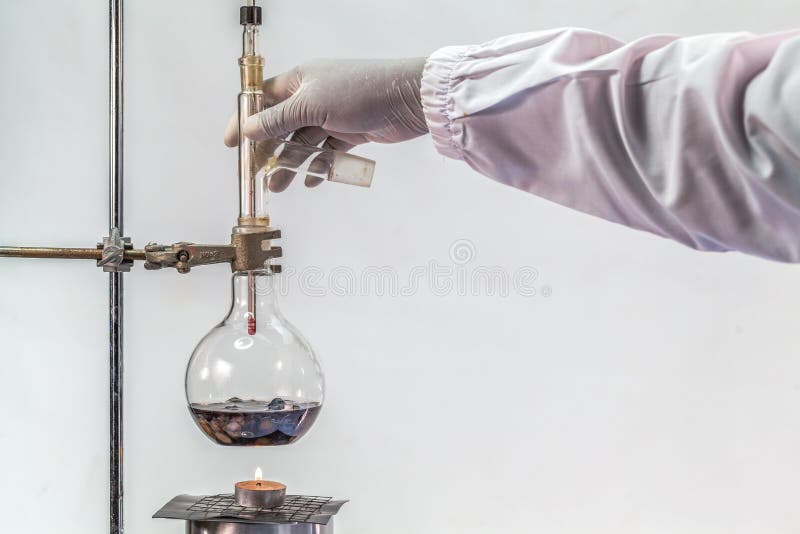 Equipment of Distillation in Laboratory Experiments Stock Image - Image ...