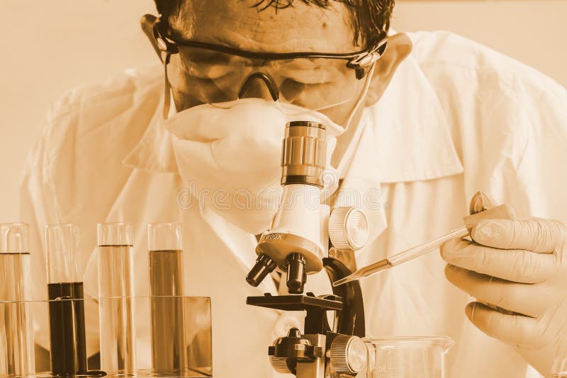 Scientist in Laboratory To Research with Test Tube , Science Concept ...