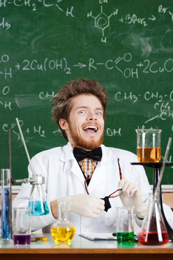Mad scientist stock photo. Image of chalkboard, educational - 27252818