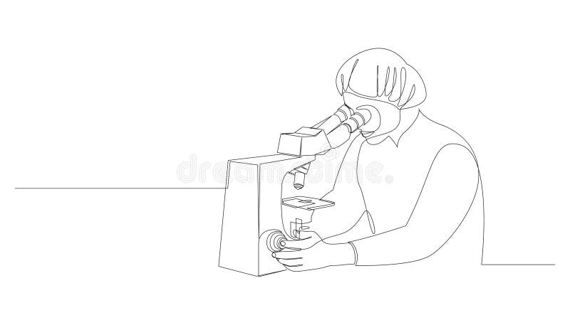 Scientist Continuous Line Drawing Stock Illustrations – 213 Scientist ...