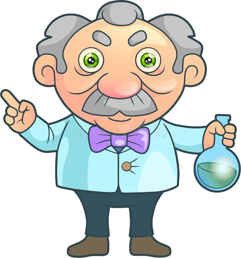 Scientist with Invention. stock vector. Illustration of medical - 12105737