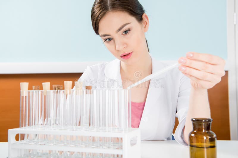 Scientist Making Experiment Stock Image - Image of chemical, experiment ...