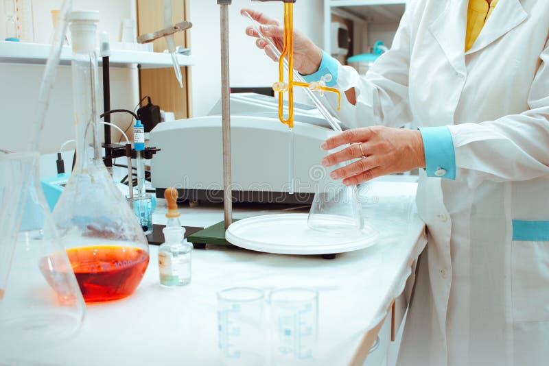 Scientist is Making Tests at the Laboratory Stock Photo - Image of ...