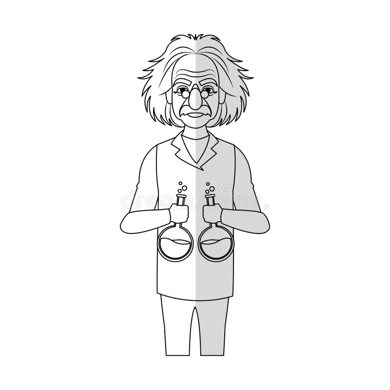 Scientist man cartoon icon stock vector. Illustration of background ...