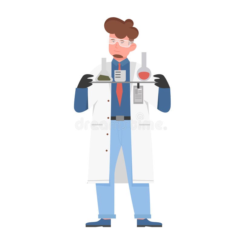 Scientist Man Doing Research Analysis Stock Vector - Illustration of ... Scientist Man Doing Research Analysis Stock Vector - Illustration of ...