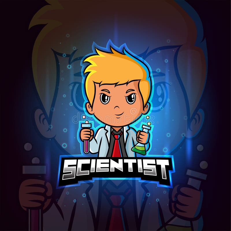 Scientist Mascot Sport Logo Design Stock Vector - Illustration of ...