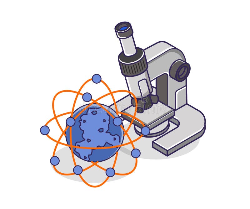 Scientist Microscope Laboratory in Flat Isometric Art Illustration ...