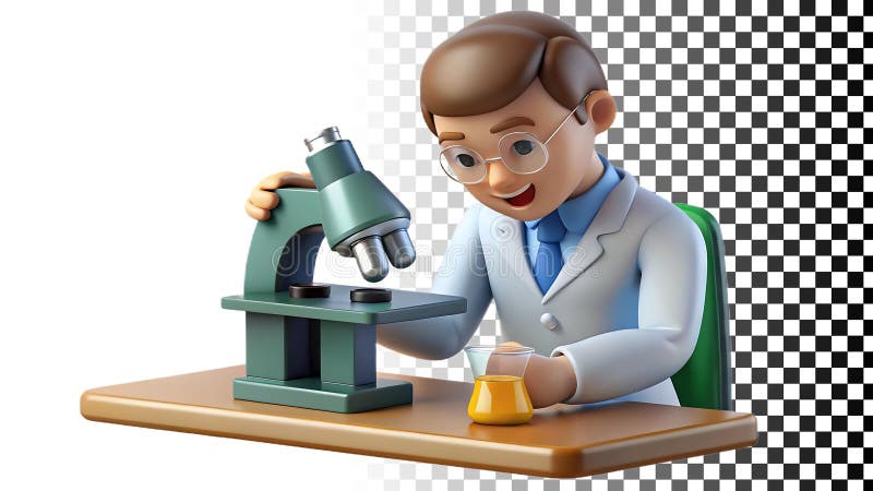 Scientist with Microscope Laboratory Research and Scientific Discovery ...