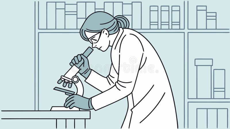 Scientist with Microscope: Scientific Discovery, Vector Design Generative AI Stock Vector ...