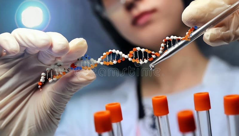 Scientist Modifying DNA Sequence in Lab , Generated by AI Stock Photo ...