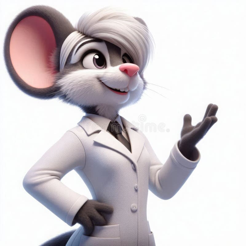 Scientist Mouse in Lab Coat Stock Illustration - Illustration of model ...