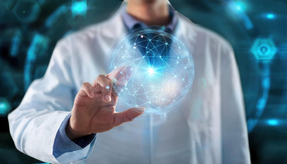 Scientist Observing a Holographic Quantum Model in a Laboratory Setting ...