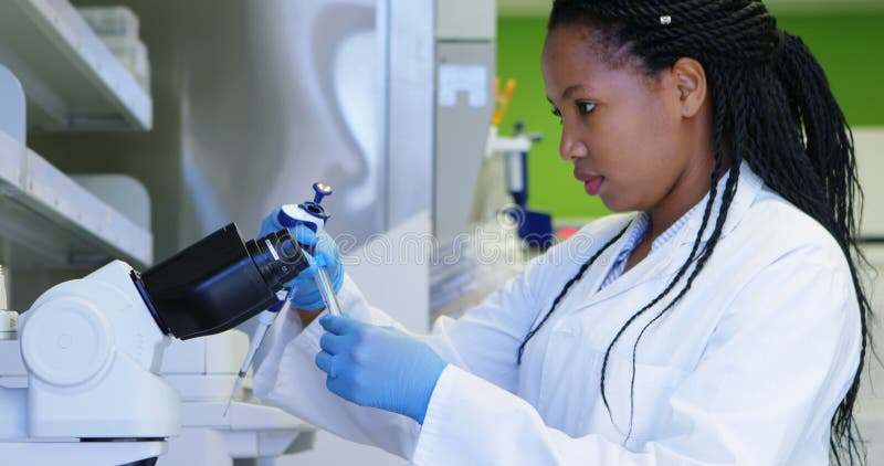 Scientist Opening Cap of Test Tube in Laboratory Stock Photo - Image of ...