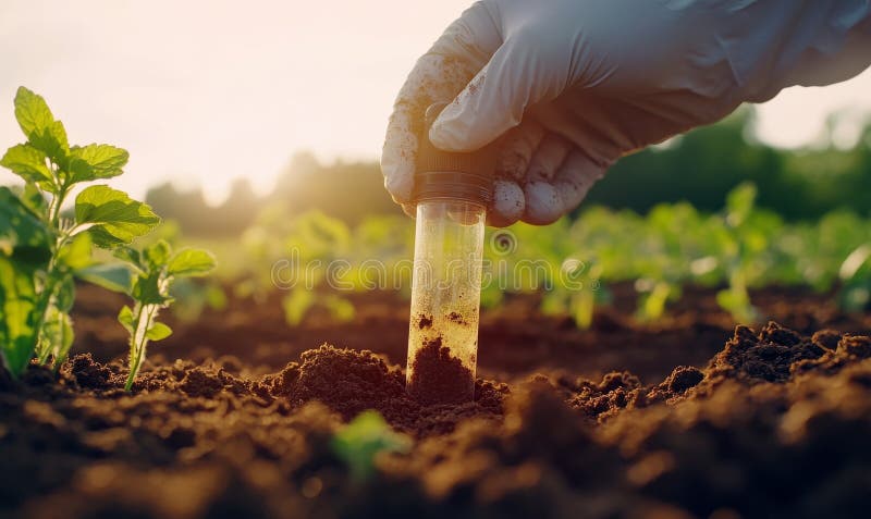 A Scientist Performs Soil Quality and Seedling Growth Analysis in an ...