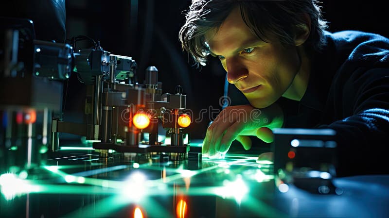 Scientist Physicist at Work Stock Illustration - Illustration of ...