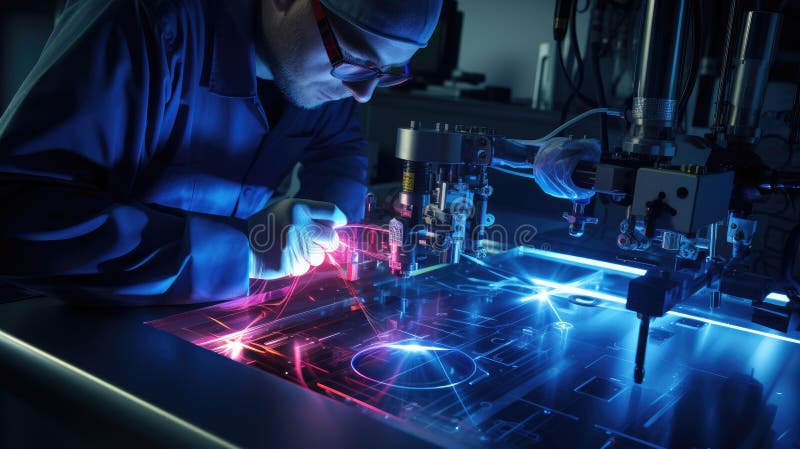 Scientist Physicist at Work Stock Illustration - Illustration of ...