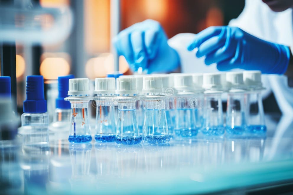 Scientist Pipetting Sample in Test Tubes at Lab Stock Illustration ...