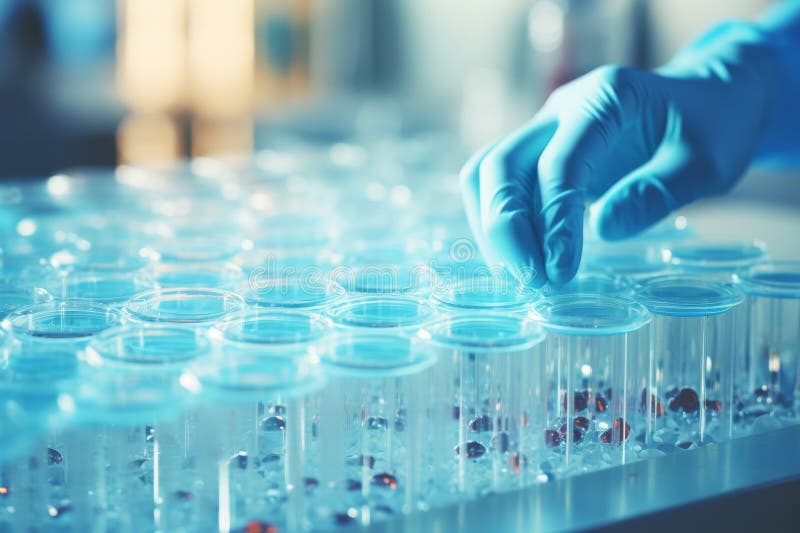 Scientist Pipetting Sample in Test Tubes at Lab Stock Illustration ...
