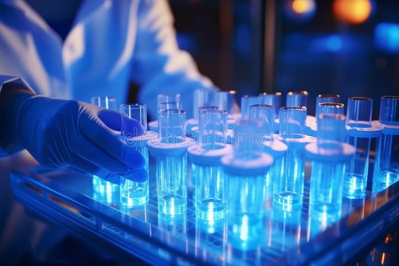 Scientist Pipetting Sample in Test Tubes at Lab Stock Illustration ...
