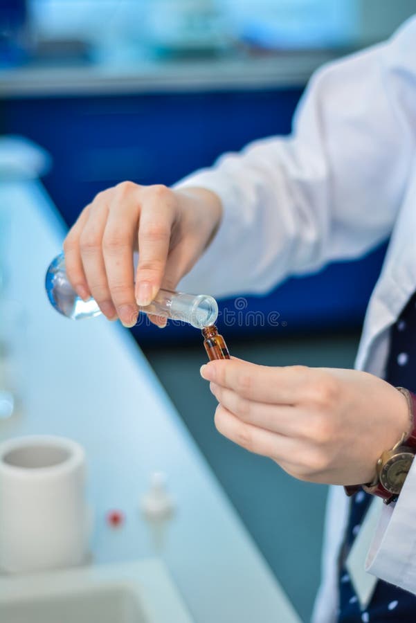 Scientist Preparing Substances Stock Image - Image of testing, research ...