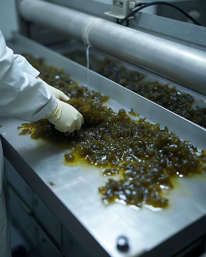 Scientist Processing Seaweed in Laboratory for Sustainable Biomaterial ...