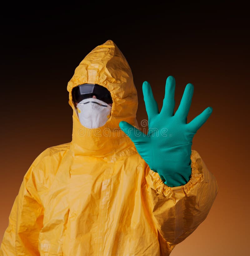 Scientist with Protective Hazmat Suit Stock Photo - Image of inside ...