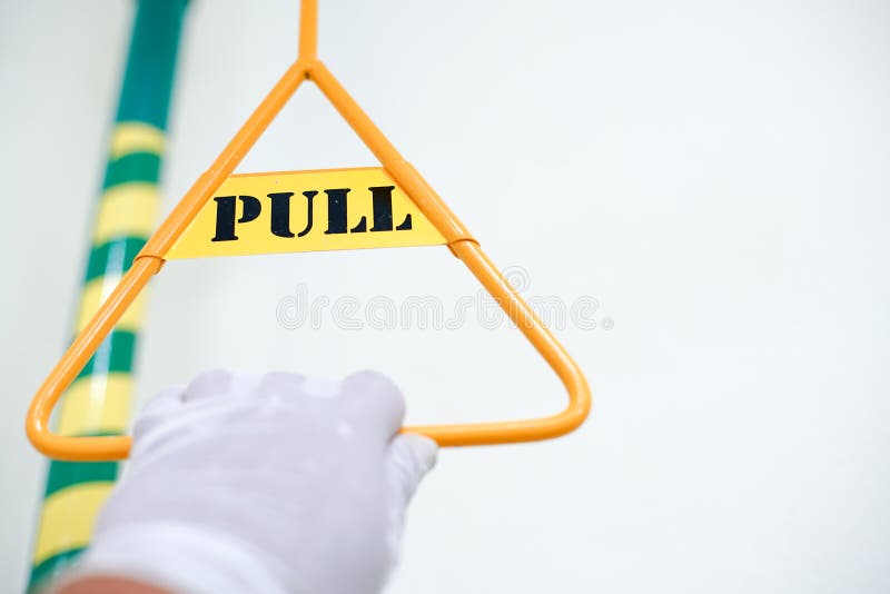 Scientist Pull Emergency Shower in Laboratory Stock Image - Image of ...