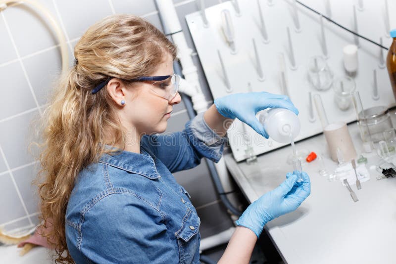 Scientist Research in a Lab Environment Stock Photo - Image of hospital ...