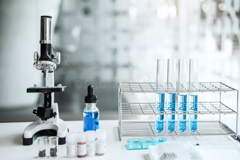 Scientist Research Laboratory Equipment Tools in Lab, Biochemistry ...