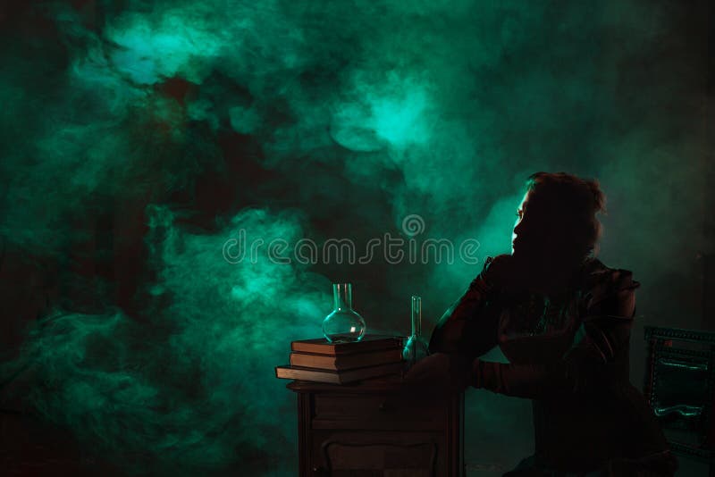 Scientist Researcher on Abstract Background. History of Science, Great ...