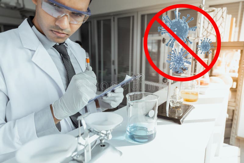 Scientist Researcher Doing Experiments in Modern Laboratory. Science ...