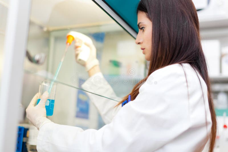 Scientist Researching in a Laboratory Stock Image - Image of analytical ...