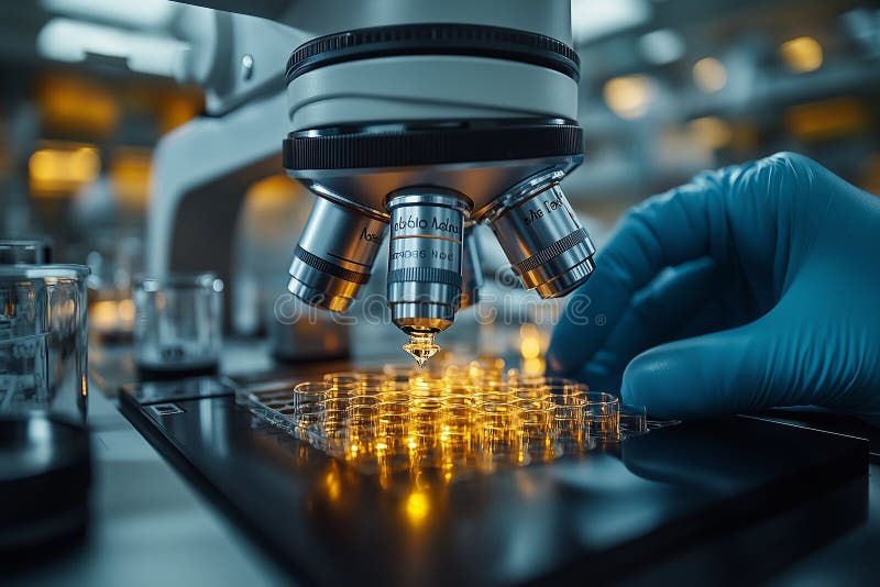 The Scientist S Hands Put the Test Tubes Stock Illustration ...