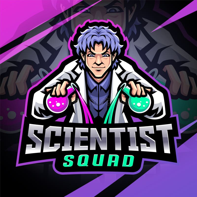 Scientist Squad Esport Mascot Logo Design Stock Vector - Illustration ...