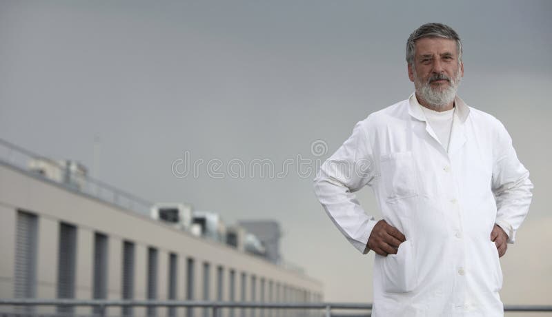 Scientist Standing on the Roof Stock Photo - Image of doctor, caucasian ...