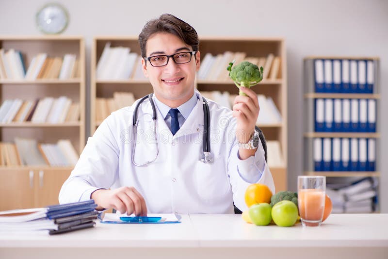 The Scientist Studying Nutrition in Various Food Stock Image - Image of ...
