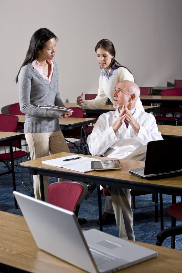 Scientist Talking To Assistants in Conference Room Stock Image - Image ...