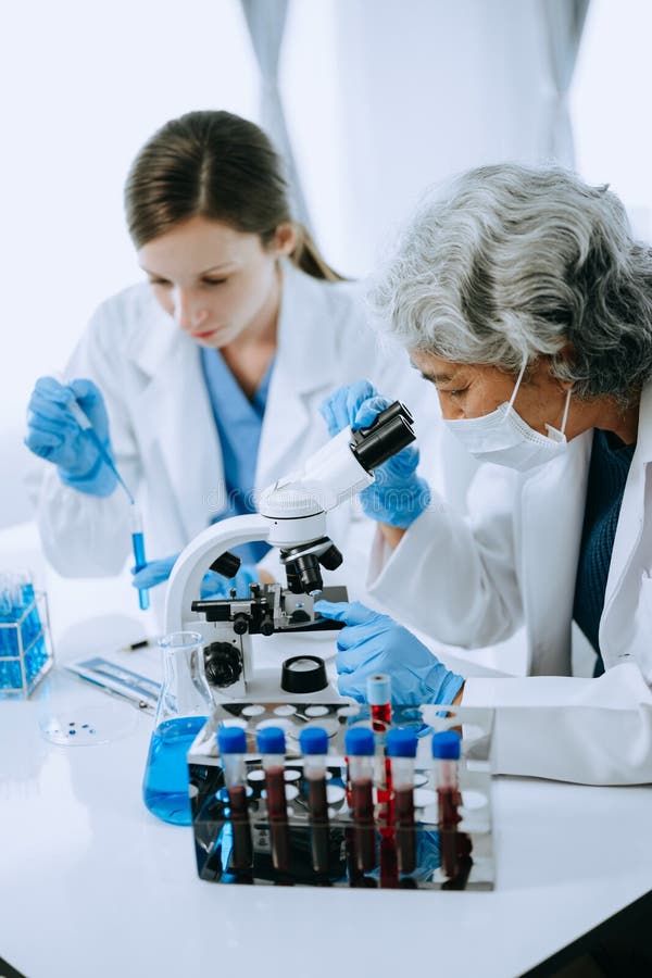 Scientist Team Meeting and Writing Analysis Results in the Laboratory ...