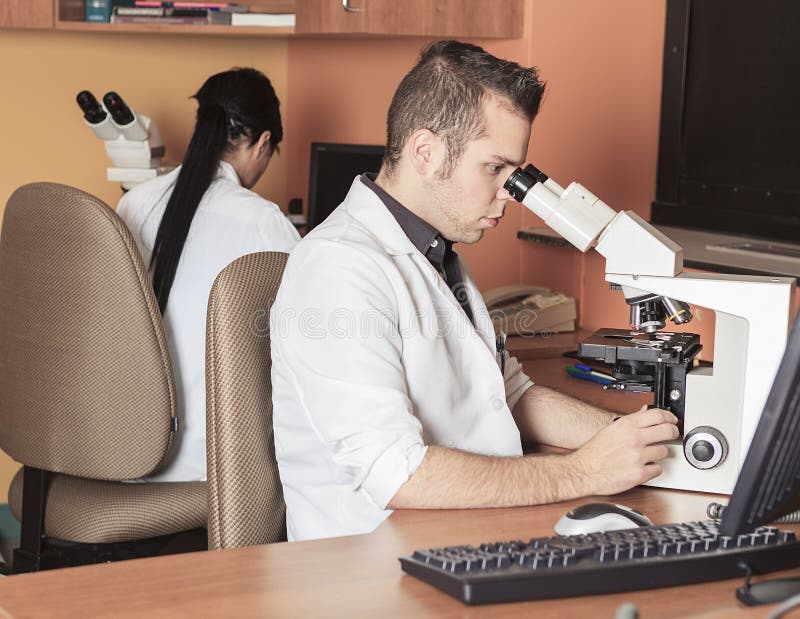 Scientist Team at Work in a Laboratory Stock Photo - Image of doctor ...